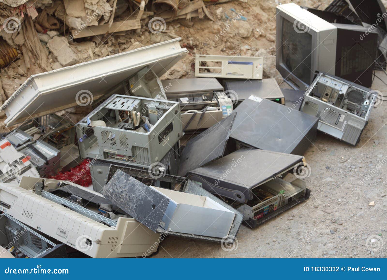 High-tech waste stock photo. Image of monitor, dumped - 18330332