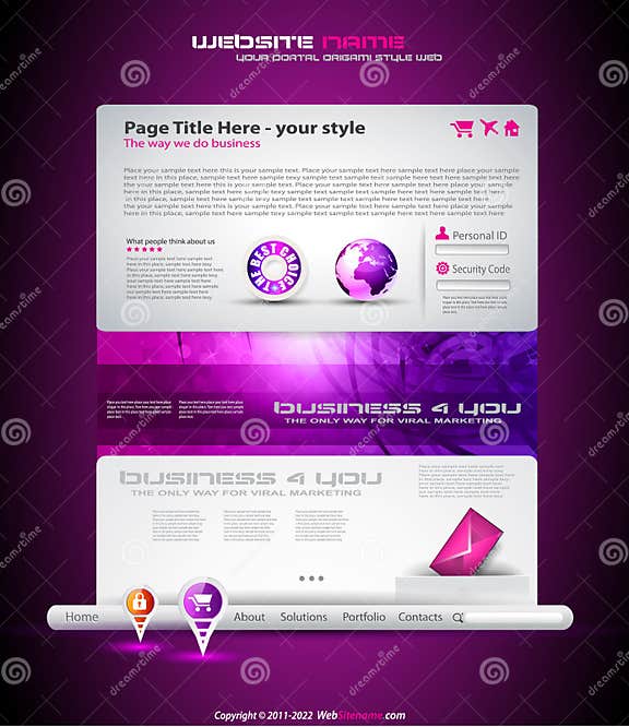 High Tech Website - Elegant Design Stock Vector - Illustration of ...