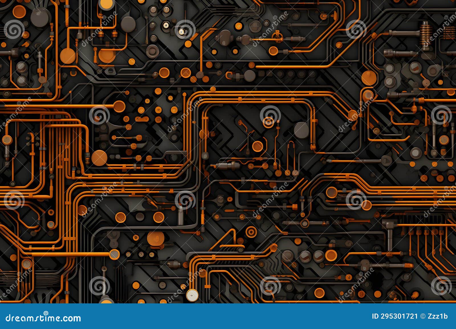 High-tech Wiring Seamless Full-frame Background and Texture. Neural ...