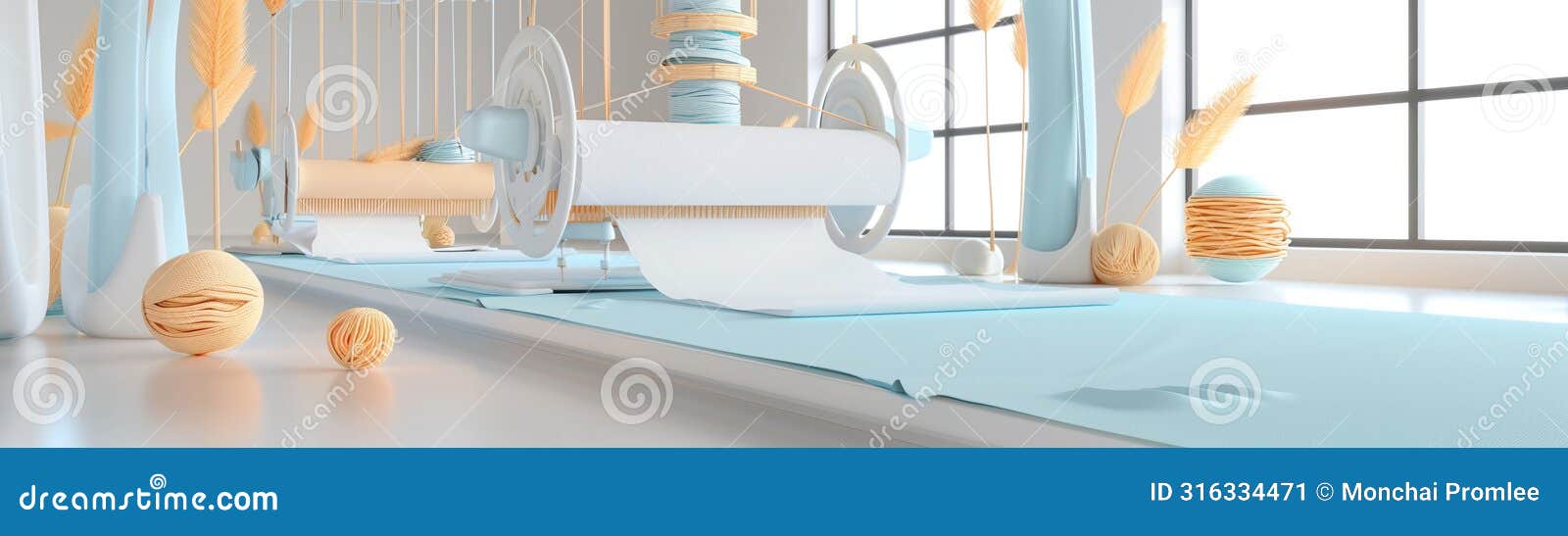 High-tech Workshop Weaving Biofabricated Textiles, Ambient Lighting ...