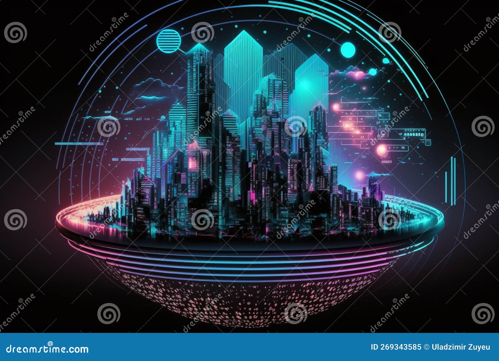 High Technologies of the Future. Created with Generative Ai Technology ...