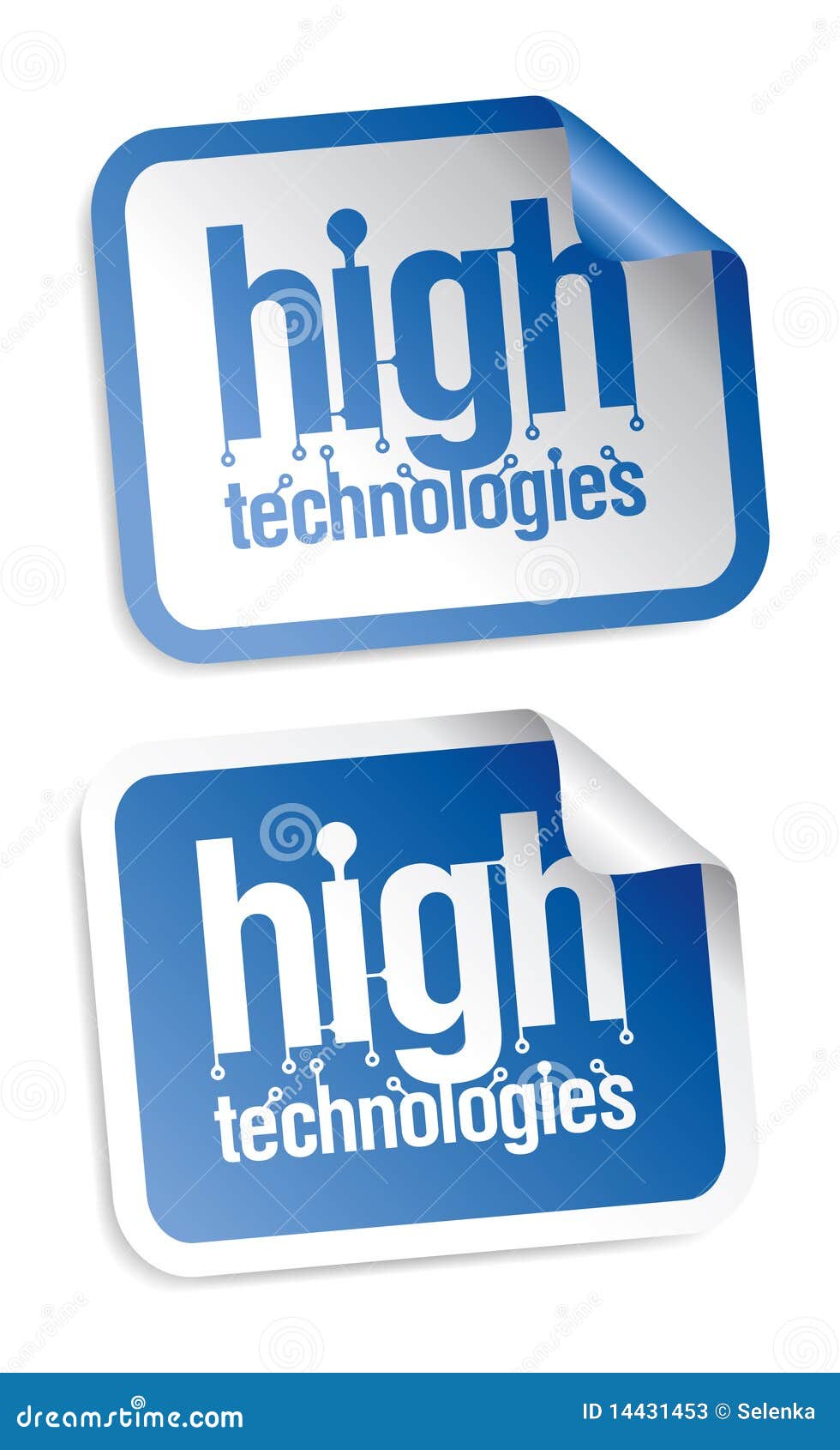 High technologies stickers stock illustration. Illustration of business ...
