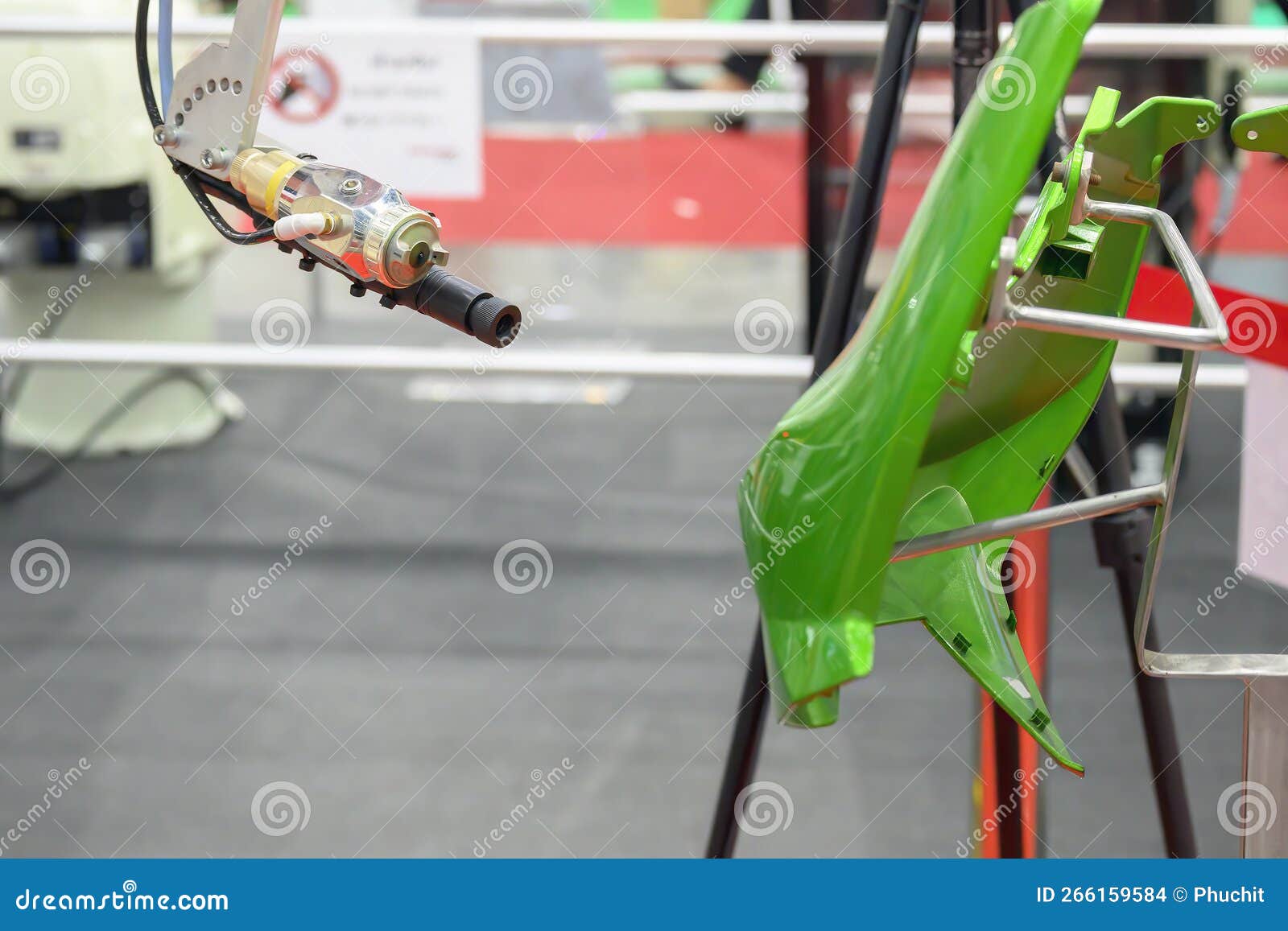 The High Technology Automotive Paint Work with Painting Robot Stock ...