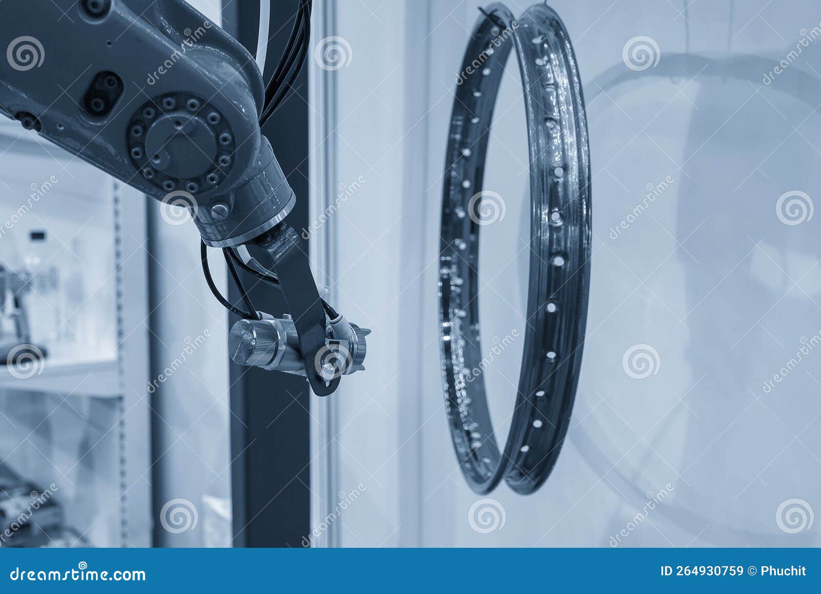 The High Technology Automotive Paint Work with Painting Robot Stock ...