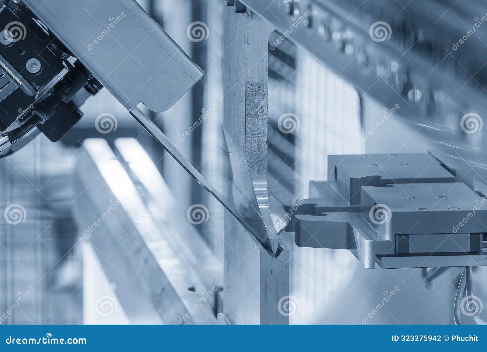 High Technology Bending Machine Operation with Robotic System Stock ...