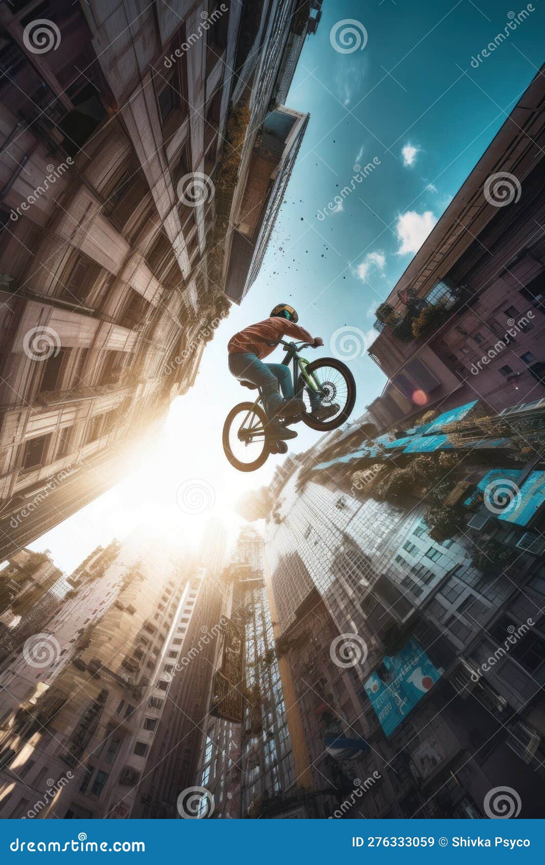 A High Technology Bicycle with Anti-gravity Technology Generative AI Stock Illustration ...