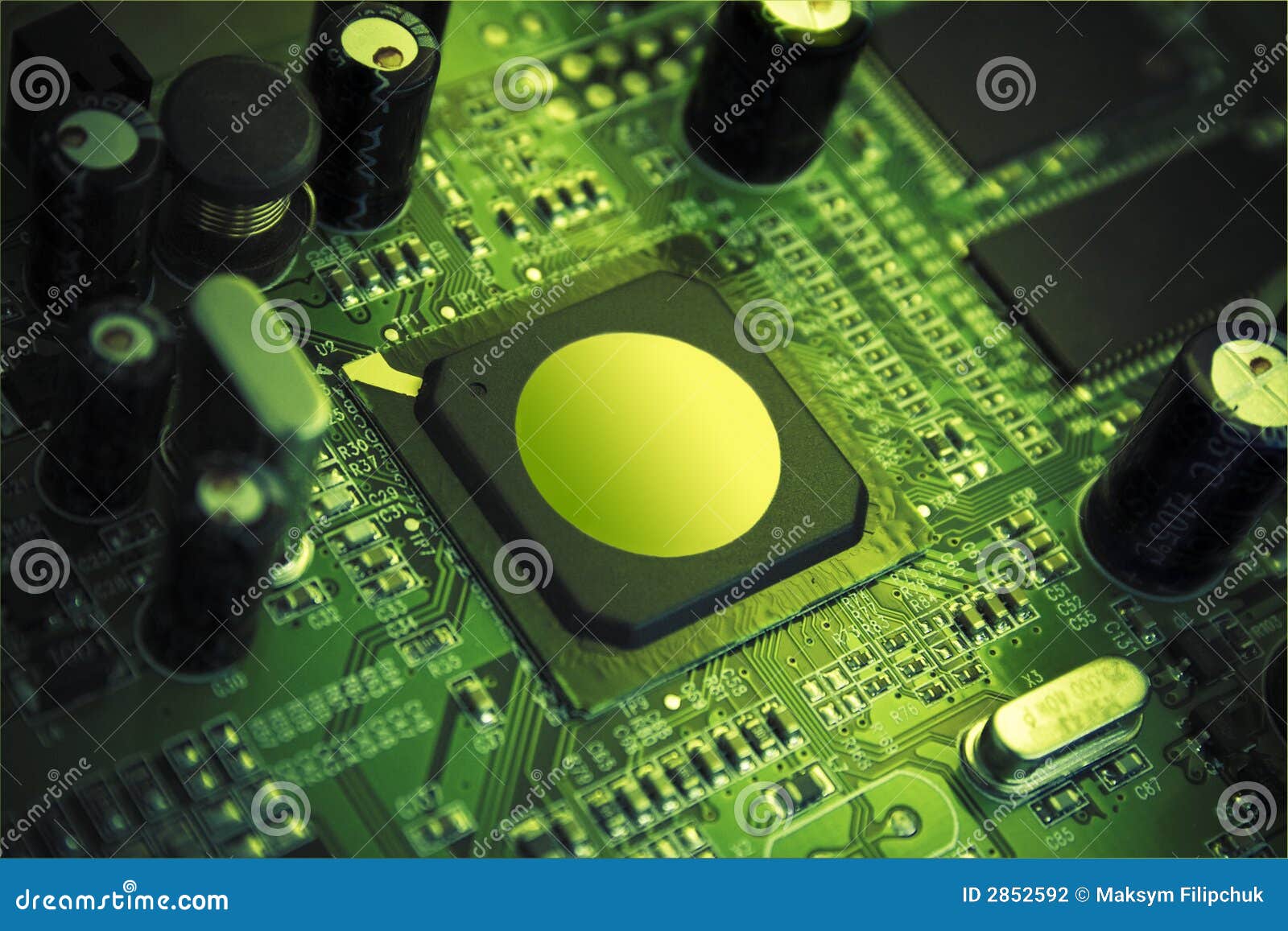 High technology chip stock photo. Image of color, electronics - 2852592