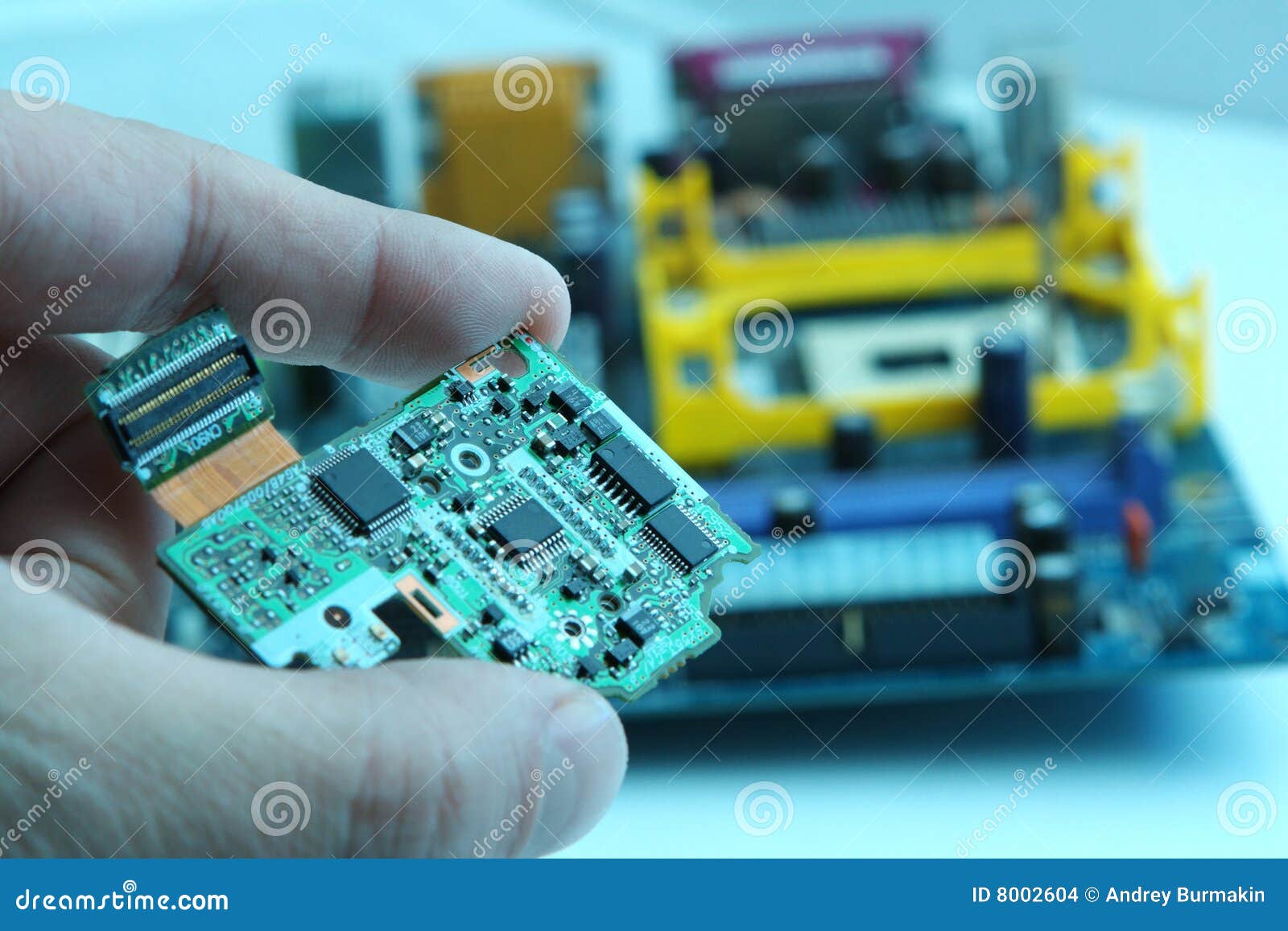 High technology chip stock photo. Image of light, technologies - 8002604