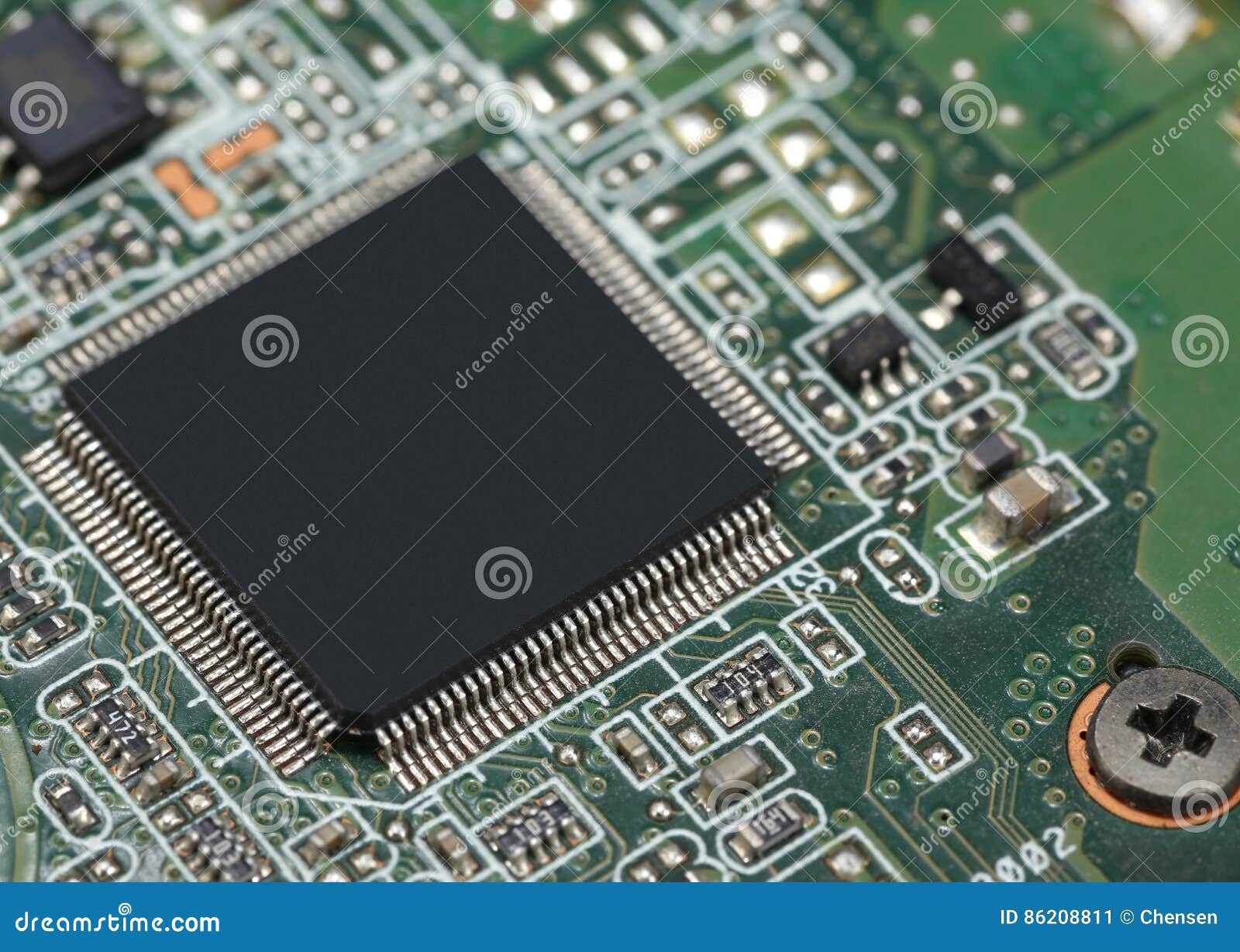 High Technology Chip Circuit Board Stock Image - Image of geometry ...