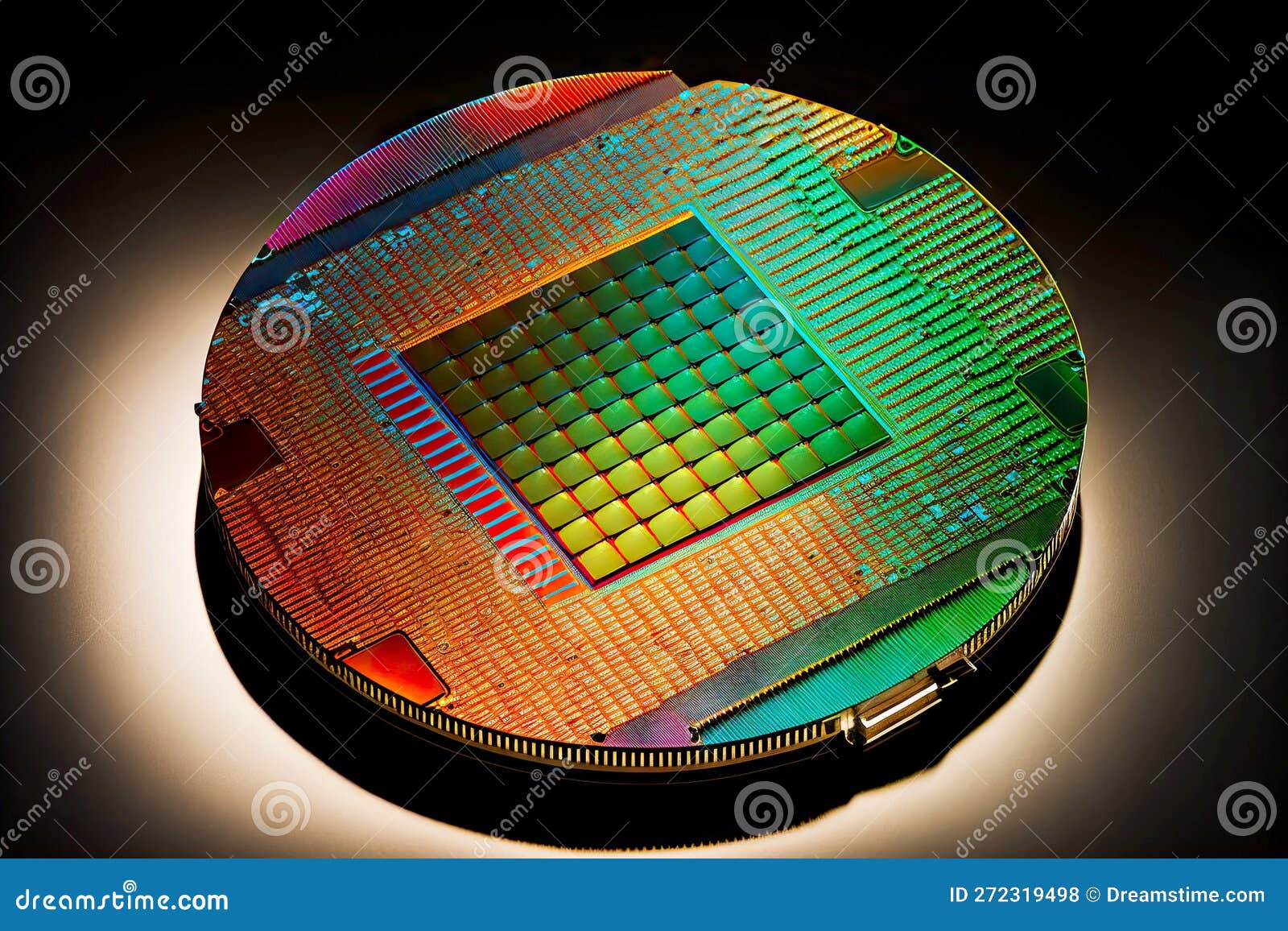 Processor Or CPU, Manufacturing Process Illustration. Technology ...