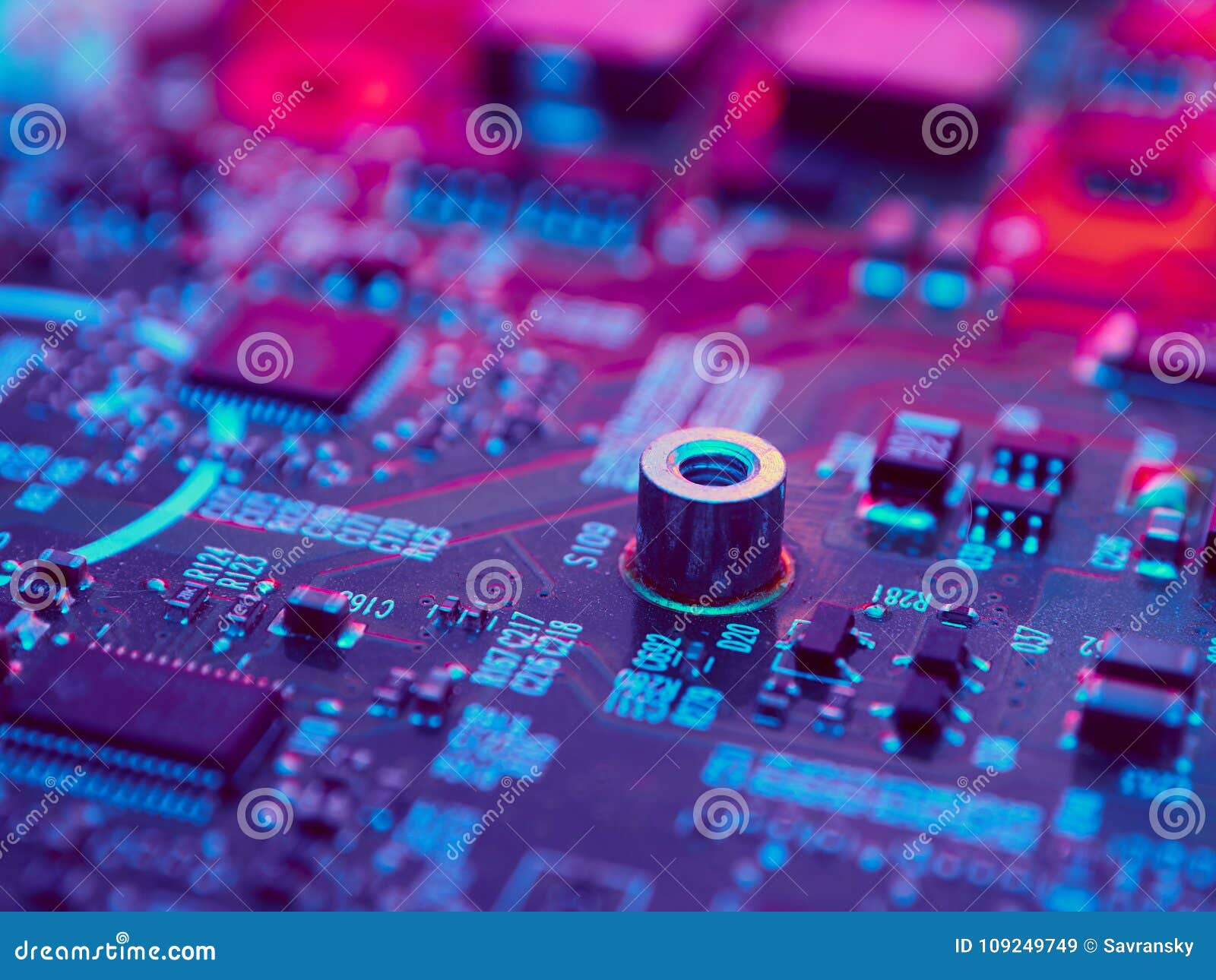 High Technology Computer Circuit Board Stock Image - Image of ...
