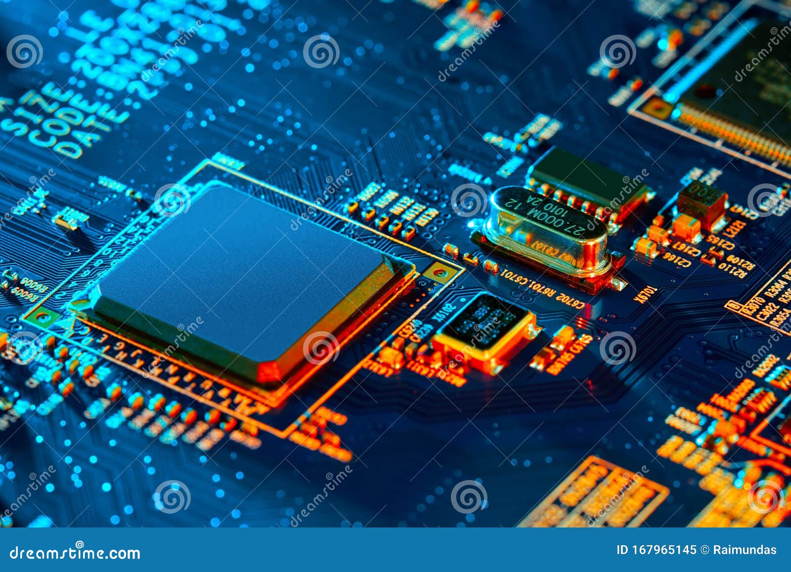 Electronic Circuit Board Close Up. High Tech Circuit Board. Stock Image ...