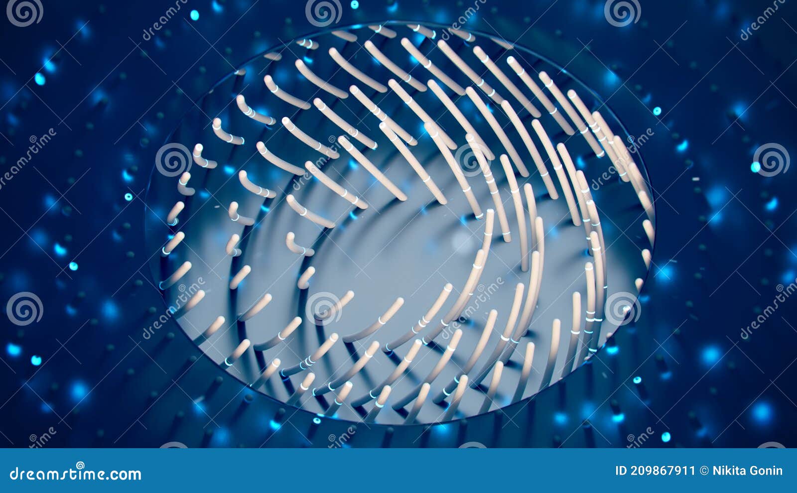 High Technology Design 3D Rendering Illustration Stock Illustration ...