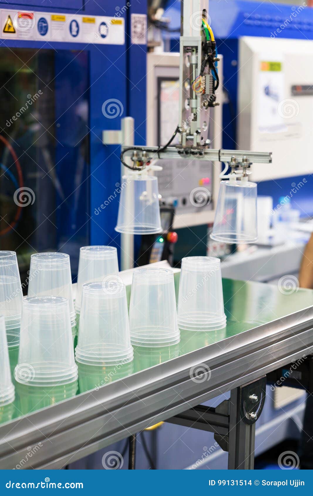 High Technology Plastic Cup Manufacturing Industrial Stock Photo ...