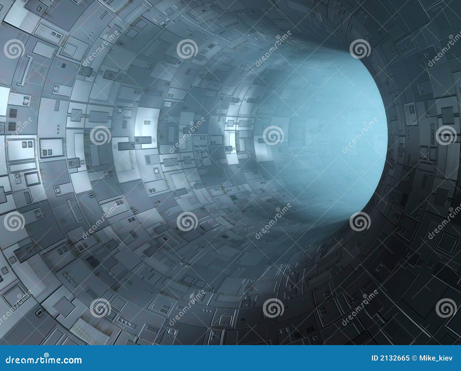 High technology tunnel stock illustration. Illustration of future - 2132665