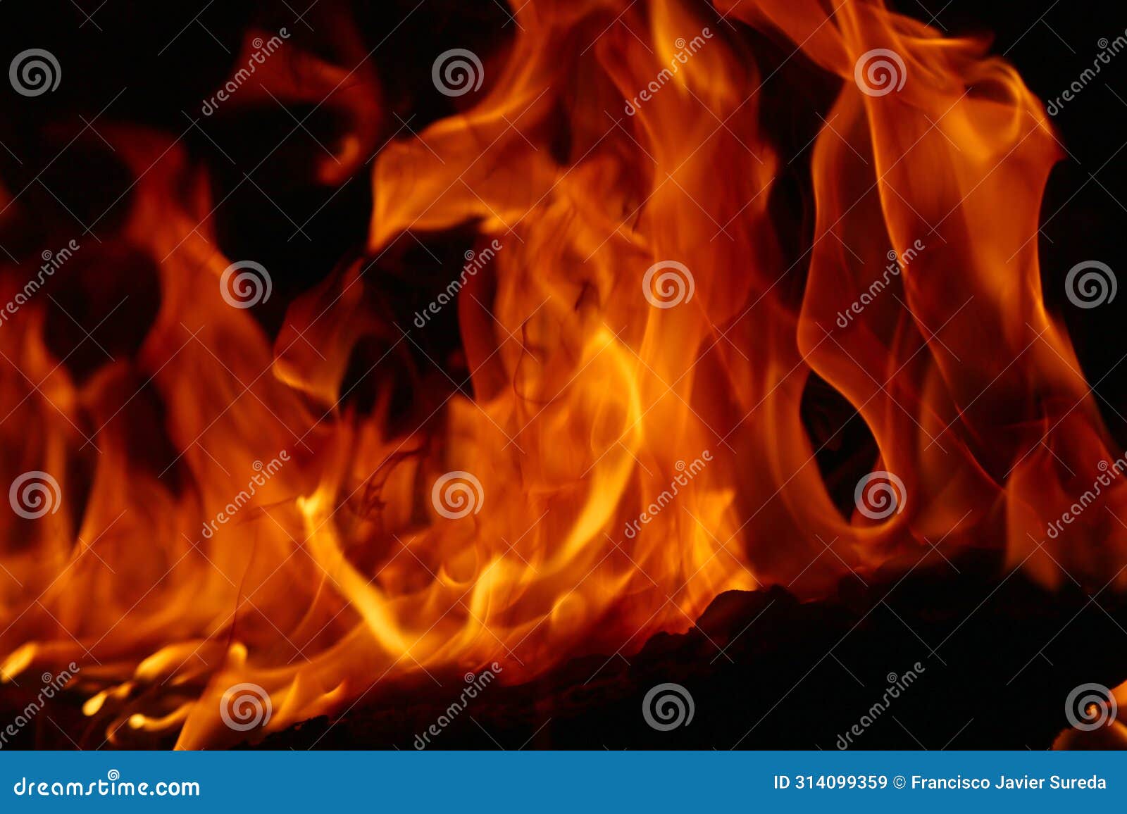High Temperature Fire Flames Stock Image - Image of warm, campfire ...