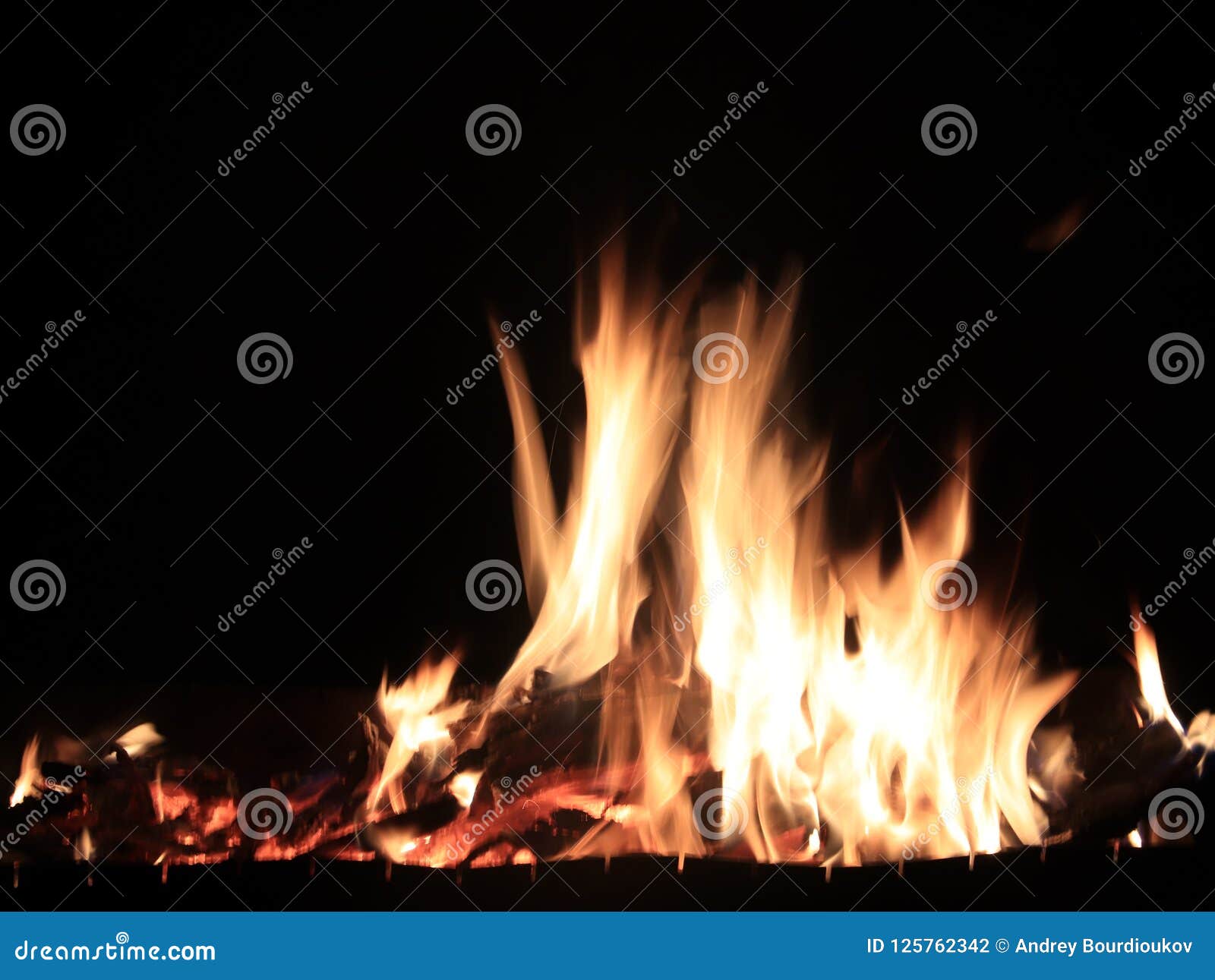 Fire and flames stock photo. Image of fireplace, ignite - 125762342