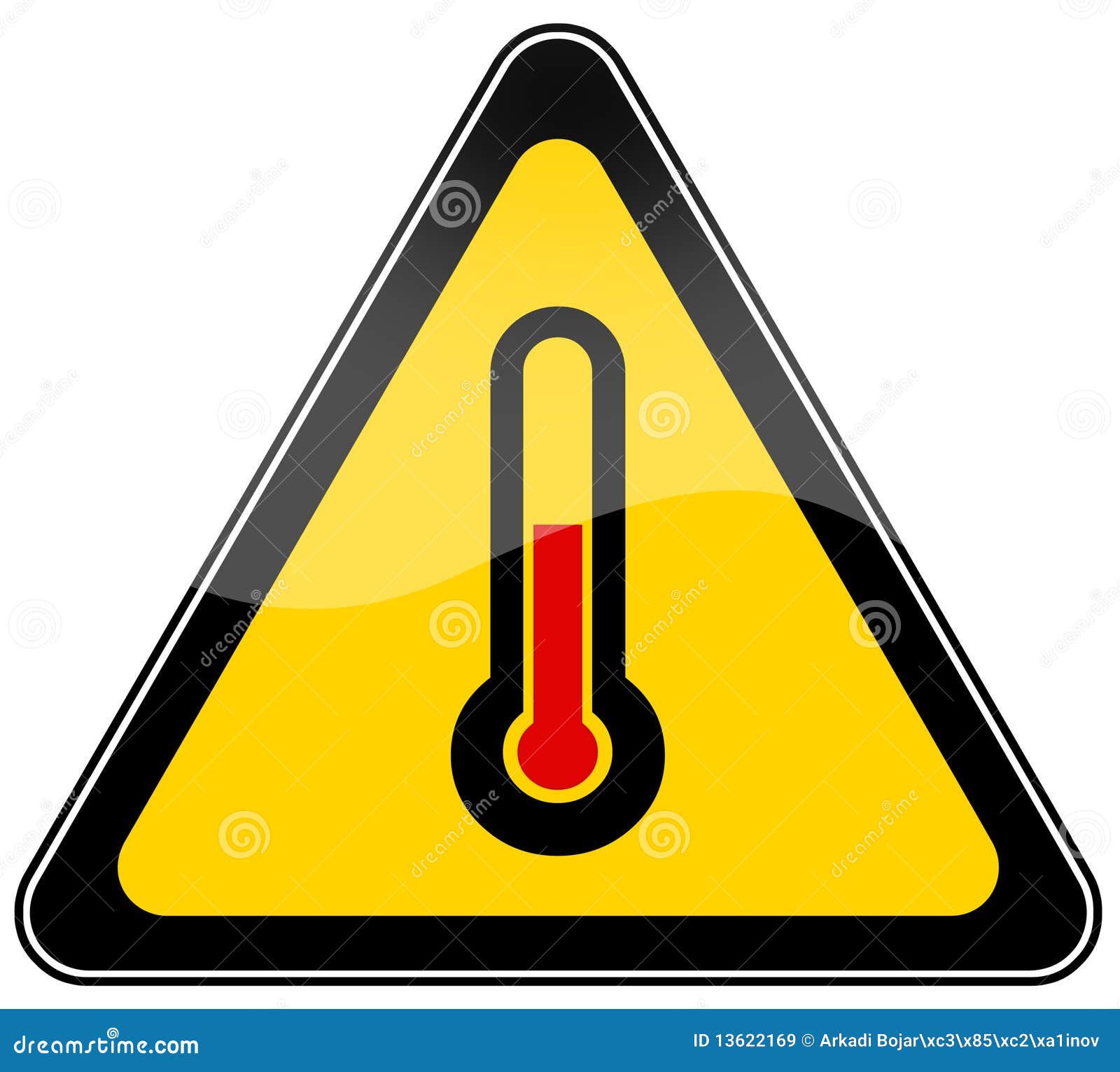 High temperature sign stock illustration. Illustration of high - 13622169