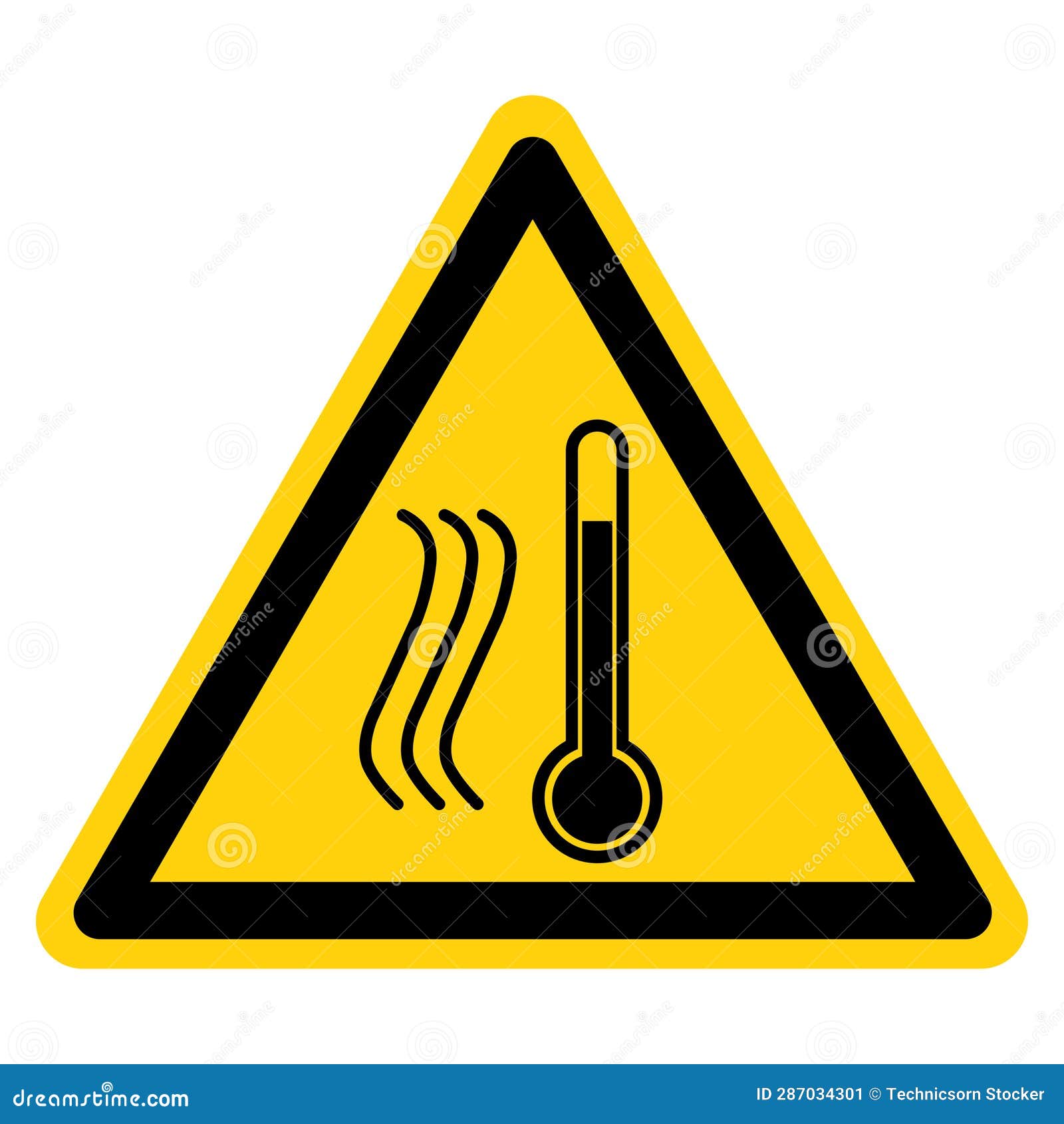 High Temperature Symbol Sign, Vector Illustration, Isolate on White ...