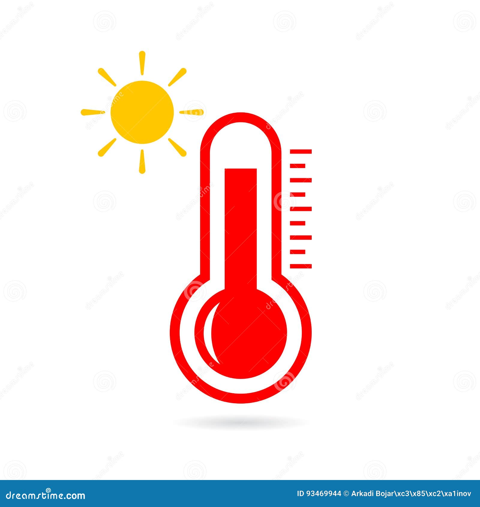 High Temperature Vector Icon Stock Vector - Illustration of degree ...
