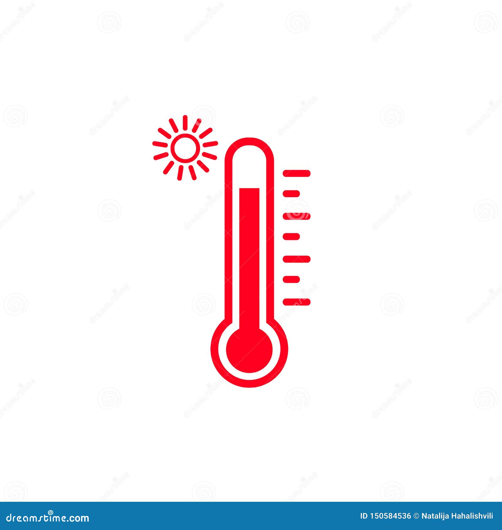High Temperature Vector Icon on White Stock Vector - Illustration of ...