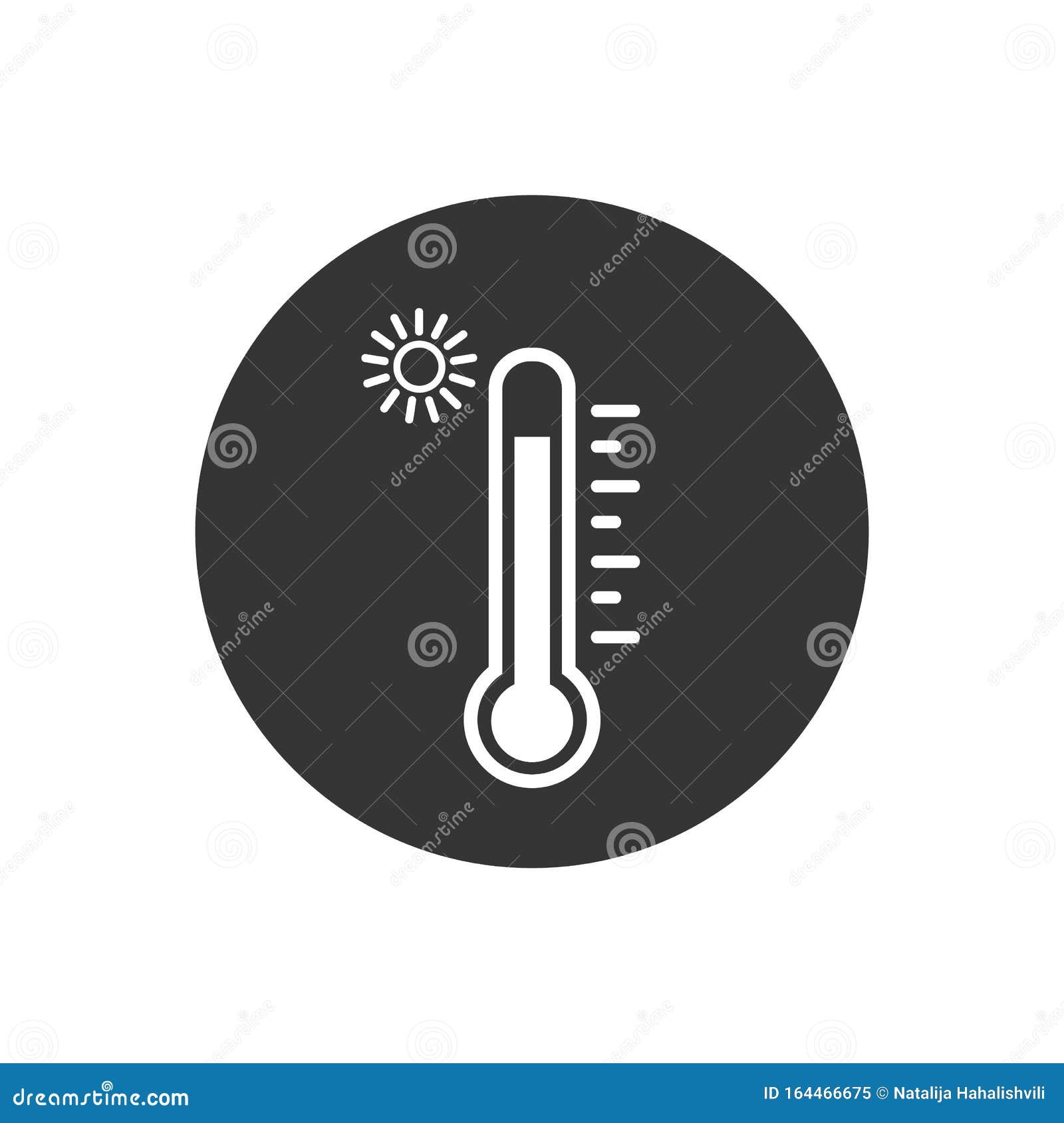 High Temperature Vector White Icon on Gray Stock Vector - Illustration ...