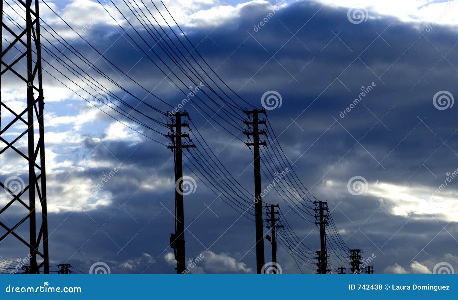 High tension stock photo. Image of powerline, charge, electricity - 742438