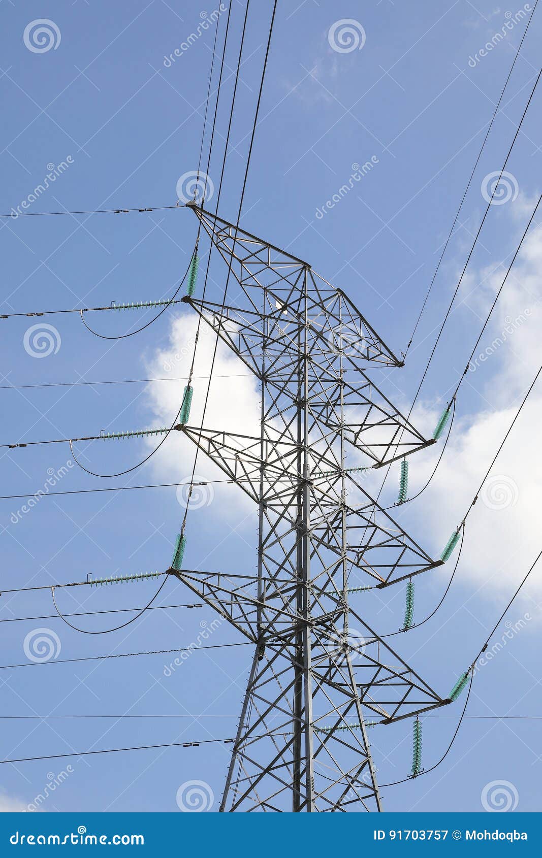 High Tension Eclectic Power Tower Stock Image - Image of metal ...