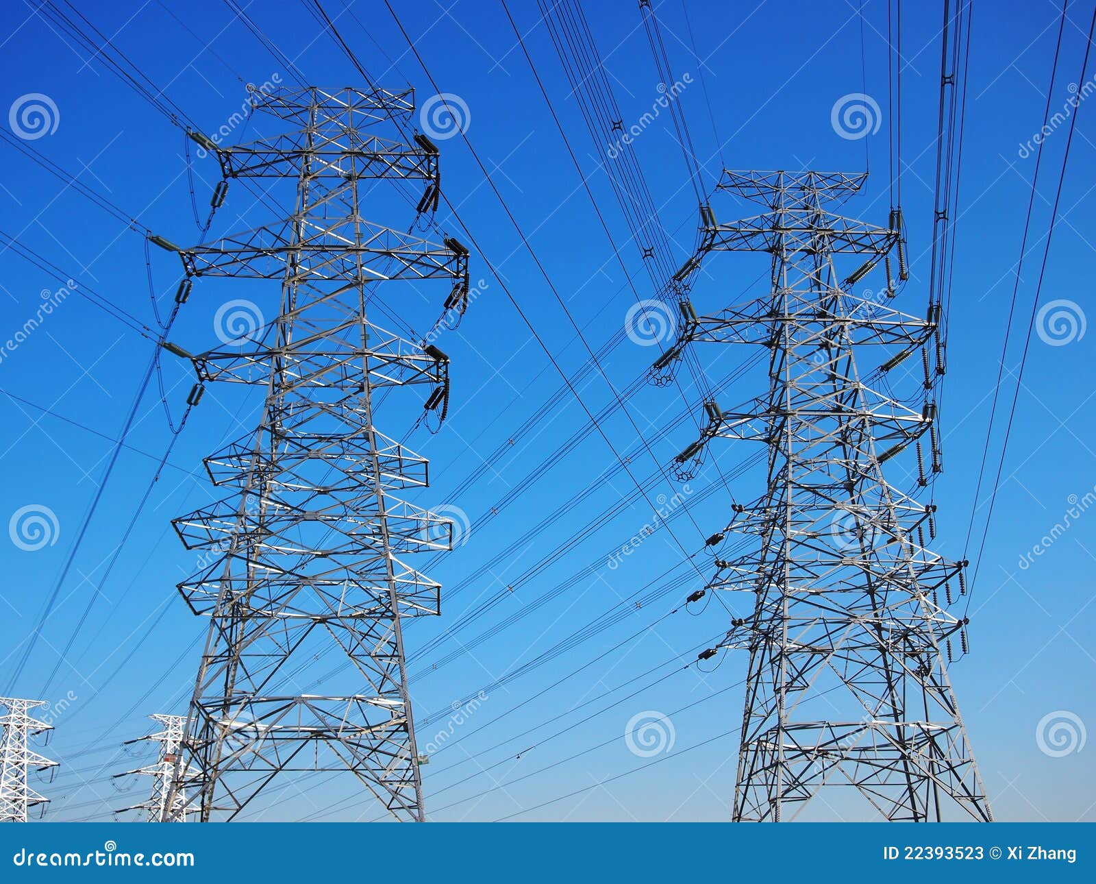 High-tension Line and Transformer Stock Image - Image of steel, energy ...