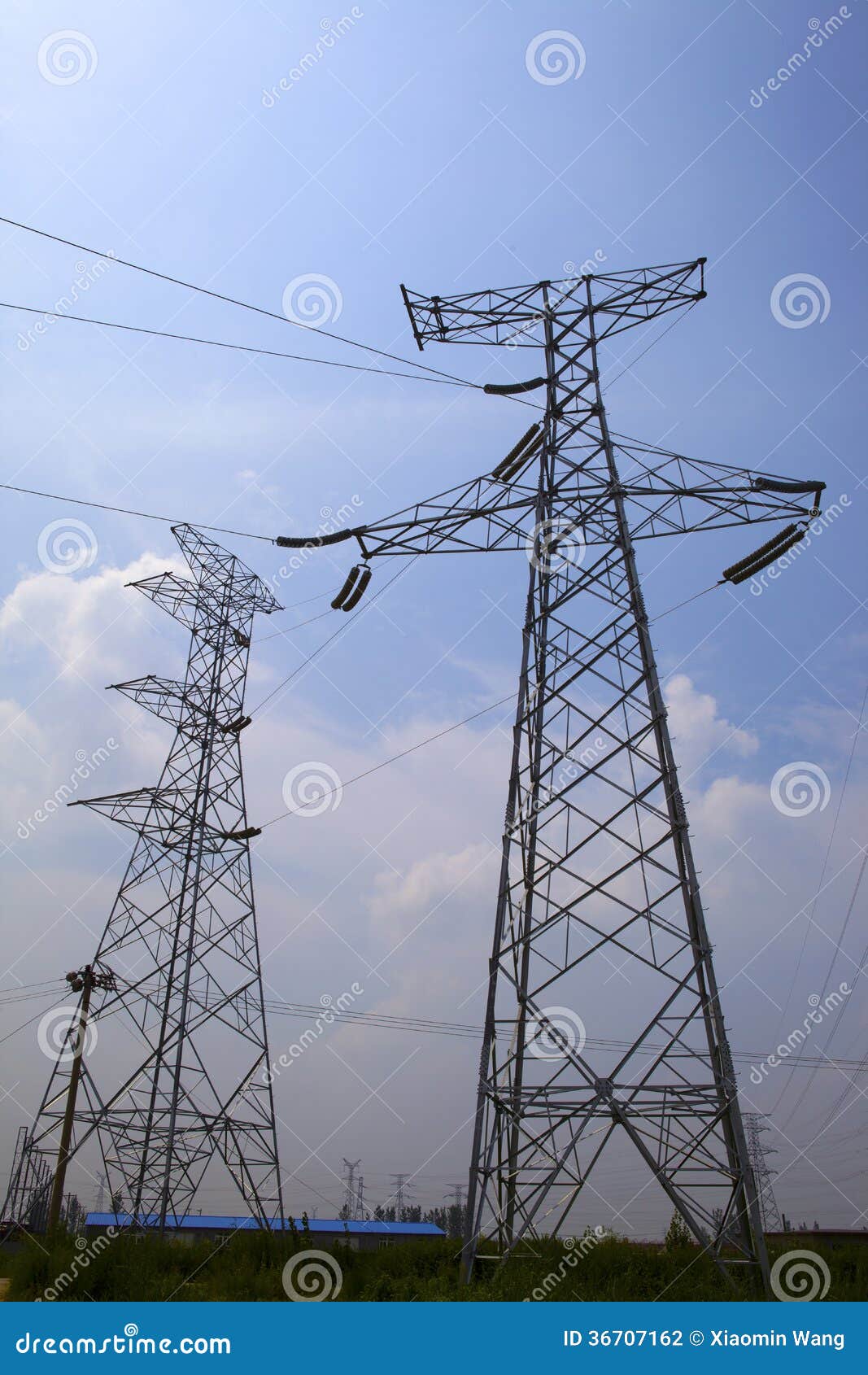 High-tension line stock photo. Image of conductor, line - 36707162