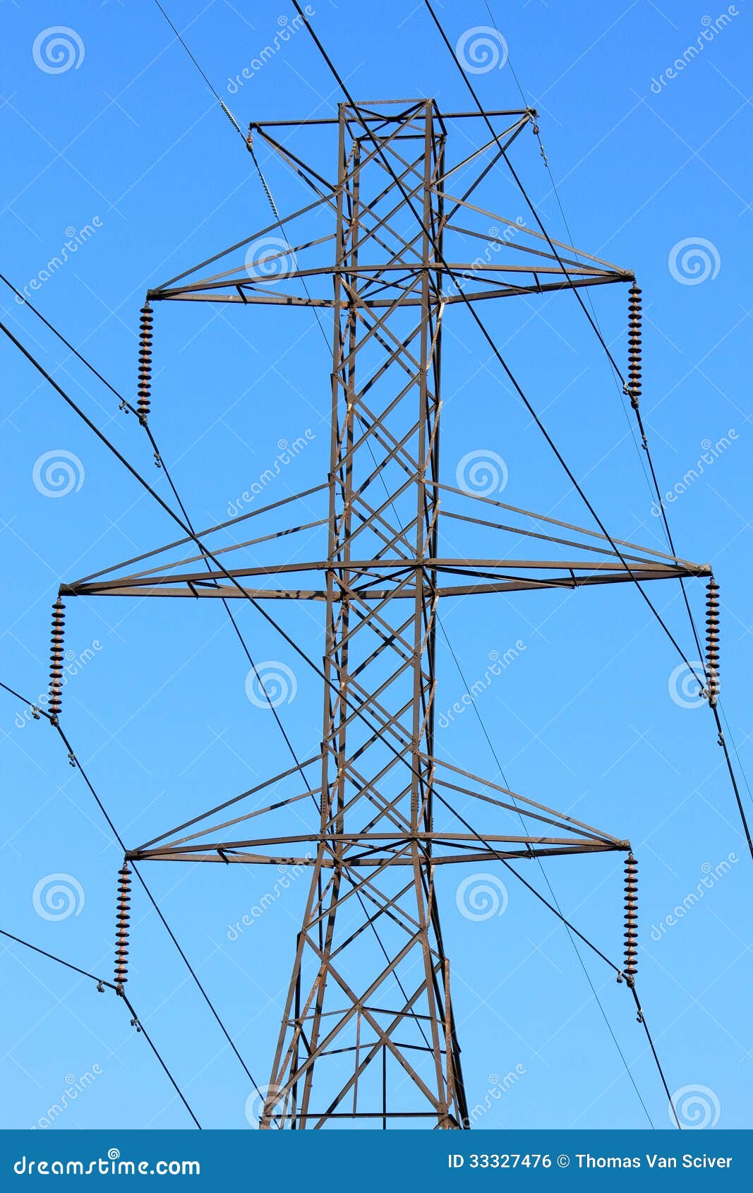 High Tension Lines stock photo. Image of steel, dangerous - 33327476