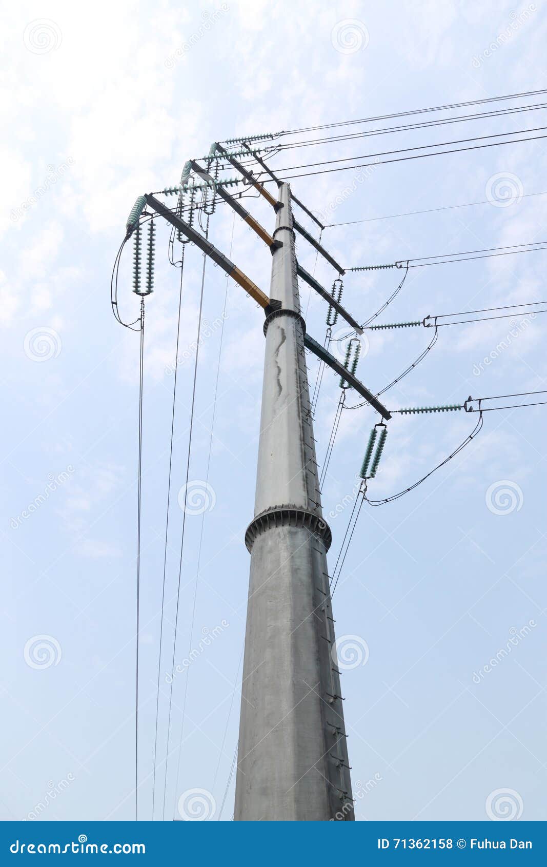 High-tension lines stock photo. Image of power, lookup - 71362158