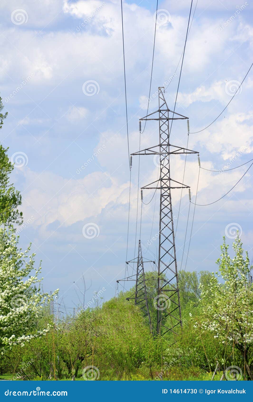 High-tension power line stock photo. Image of consumer - 14614730