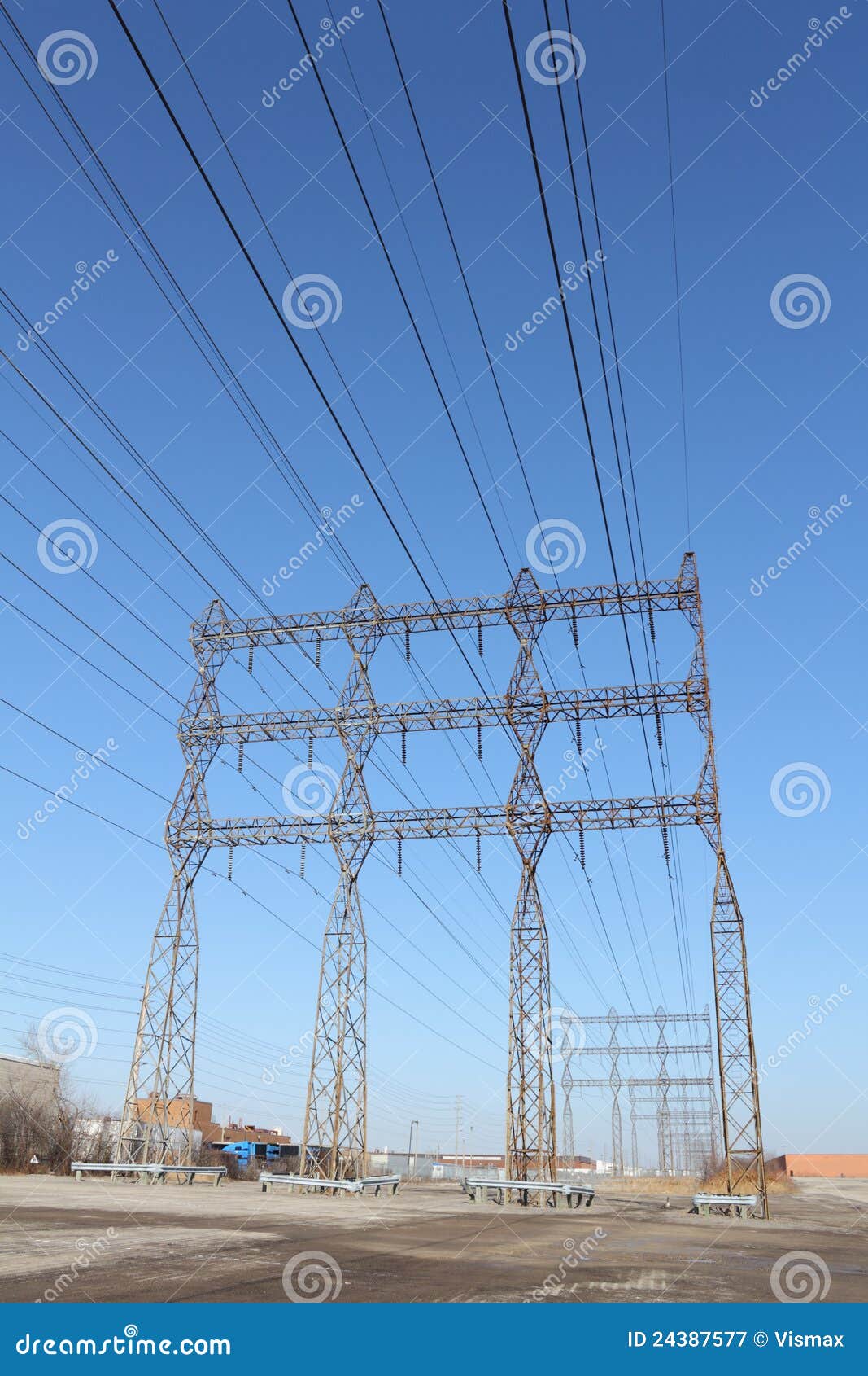 High Tension Power Lines stock image. Image of tall, outdoors - 24387577