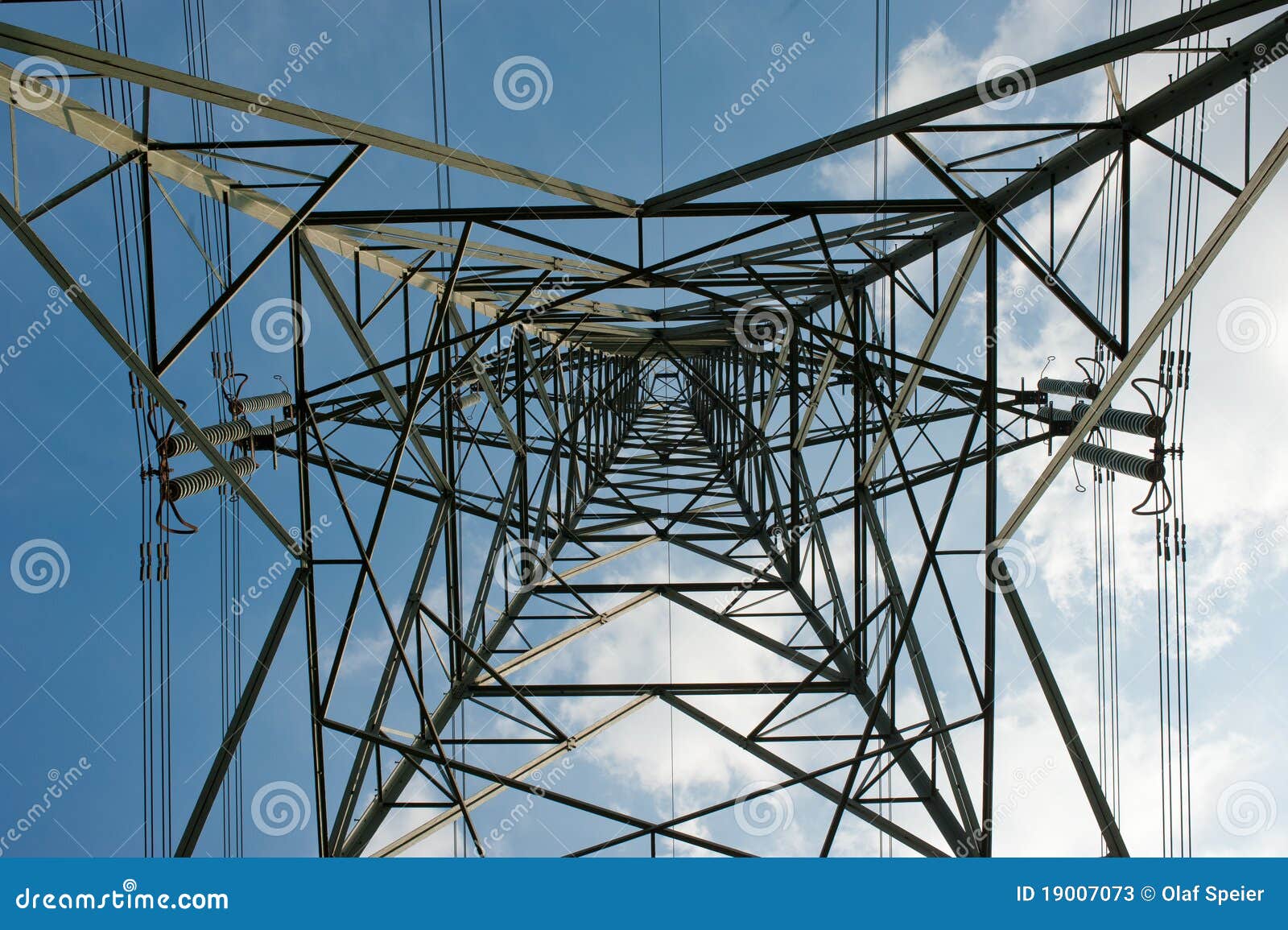 High-tension pylon stock image. Image of powerline, pillar - 19007073