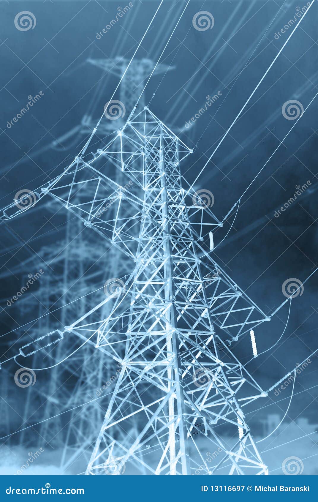 High tension wires stock image. Image of danger, power - 13116697