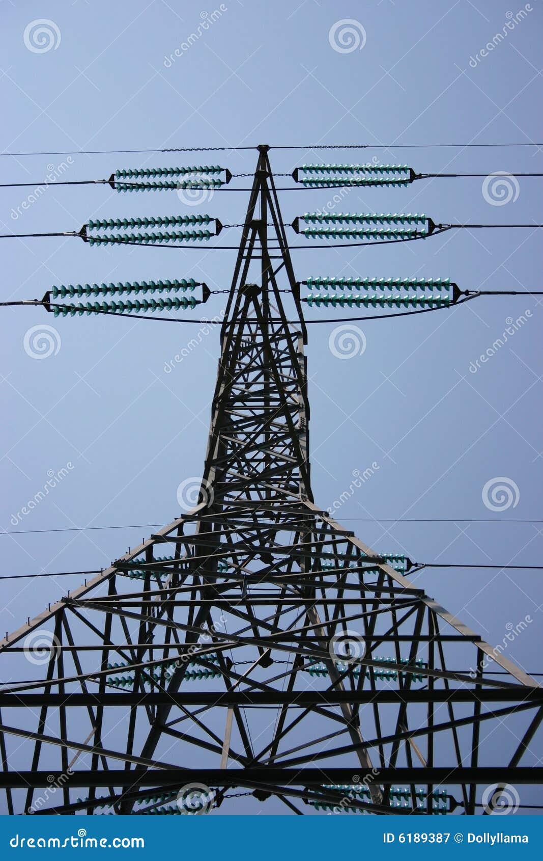 High Tension Wires and Tower Stock Image - Image of scaffolding, grid ...