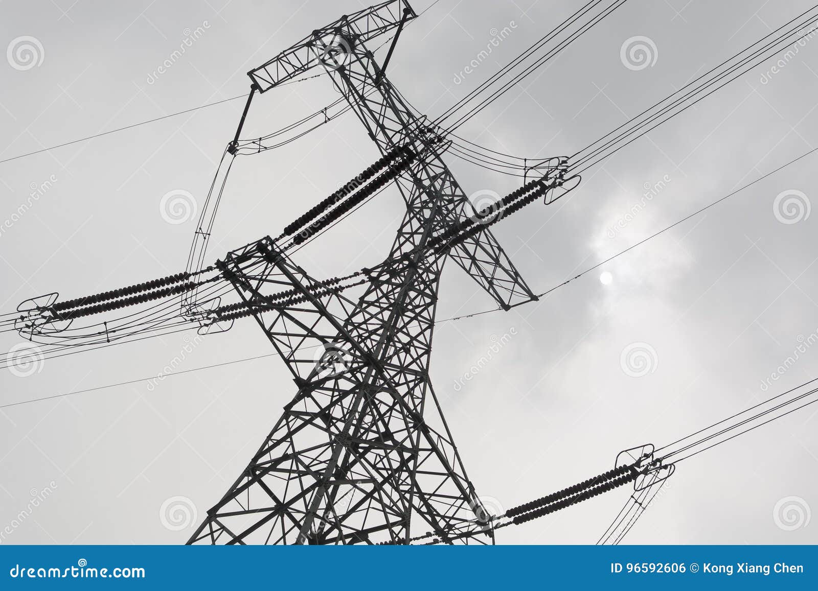 High tension wires stock photo. Image of line, wiring - 96592606