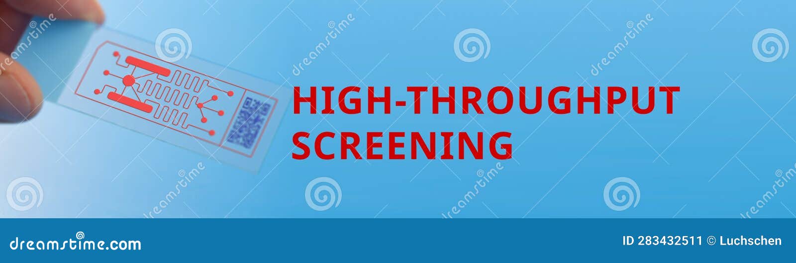 High-throughput Screening Lab on Chip Device Stock Illustration ...