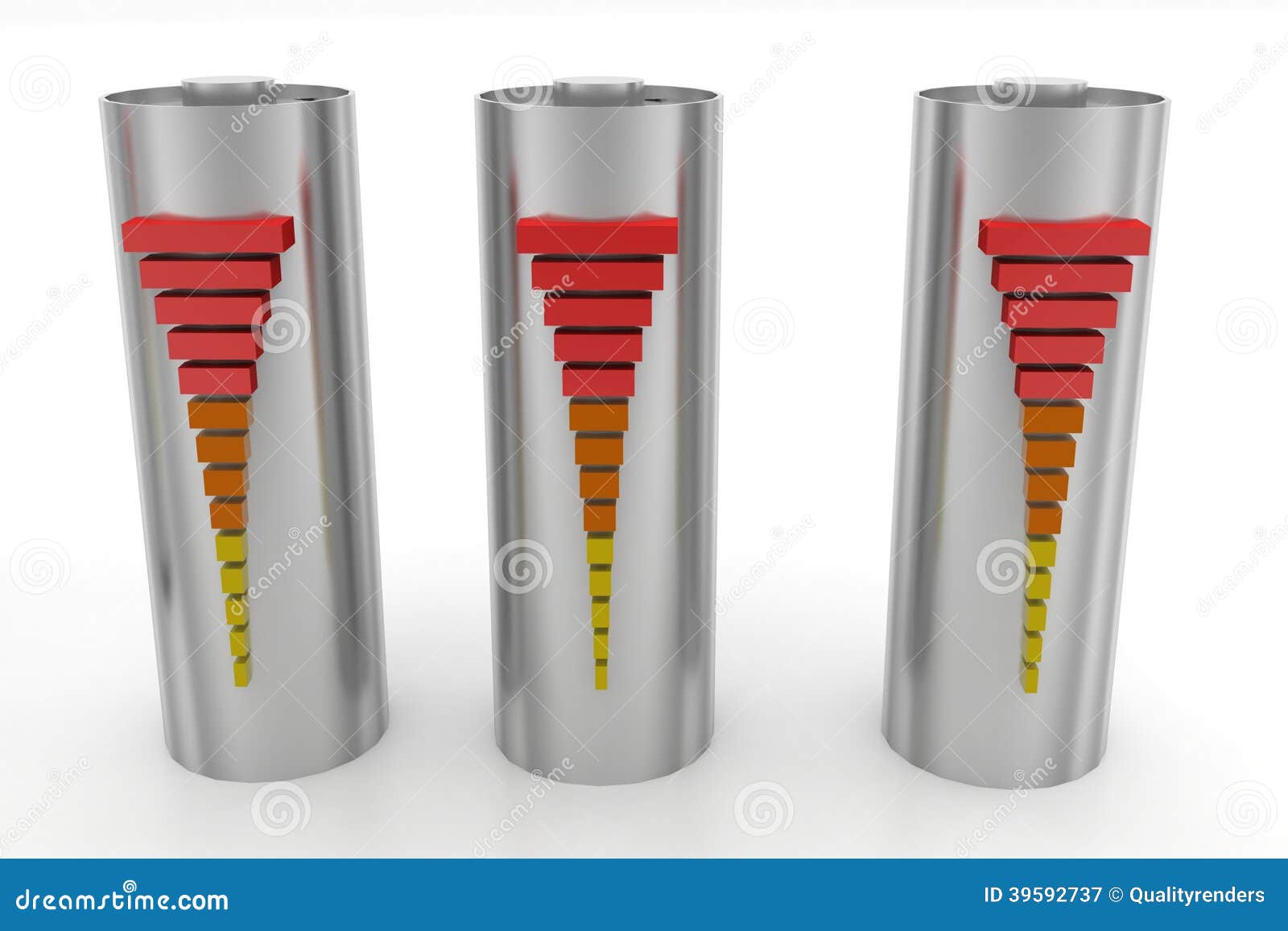 High To Low Status Indicator Bar Batteries Stock Illustration ...