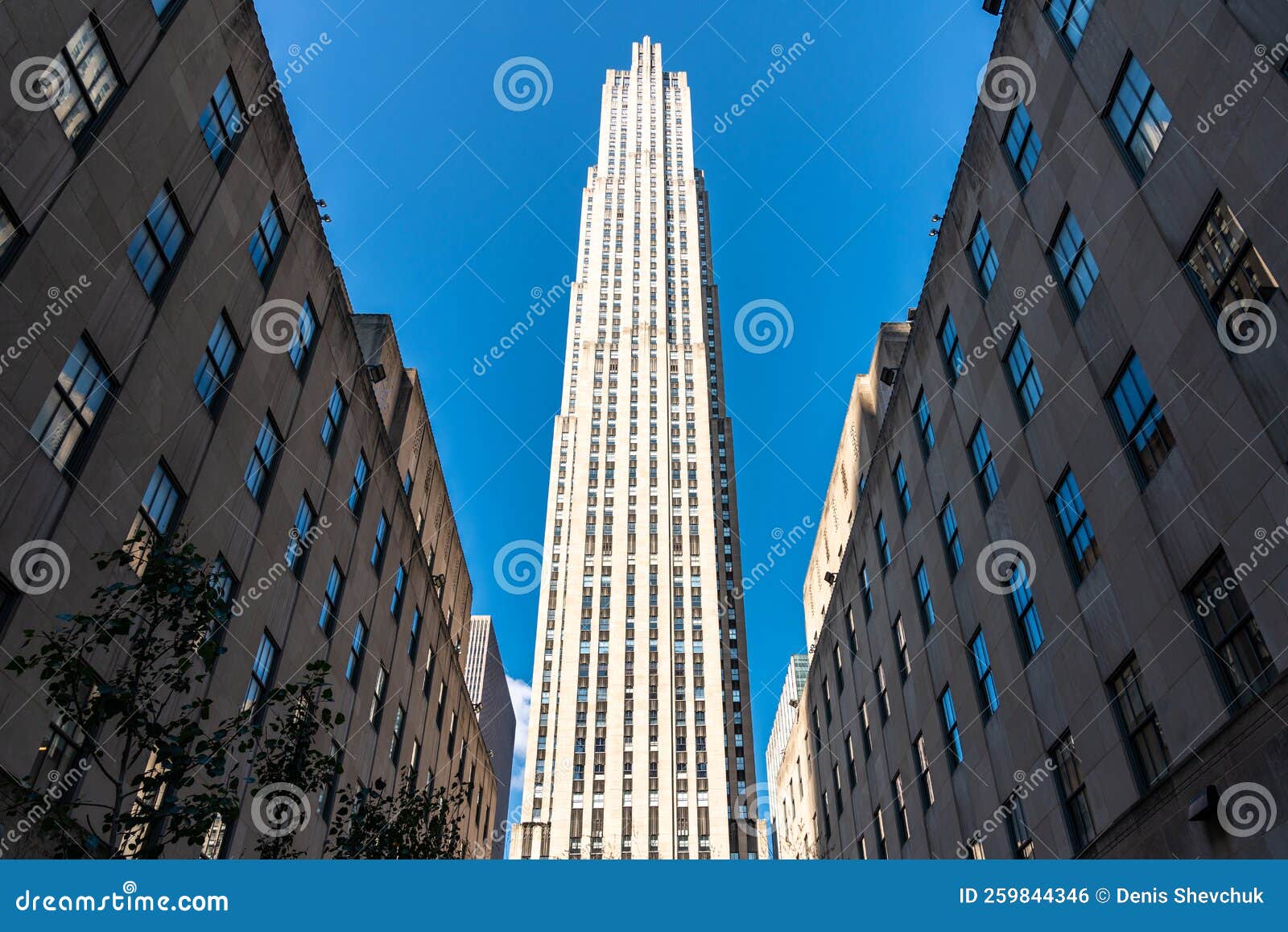 A High Tower of a Skyscraper Reaching High into the Sky. Symbol of ...