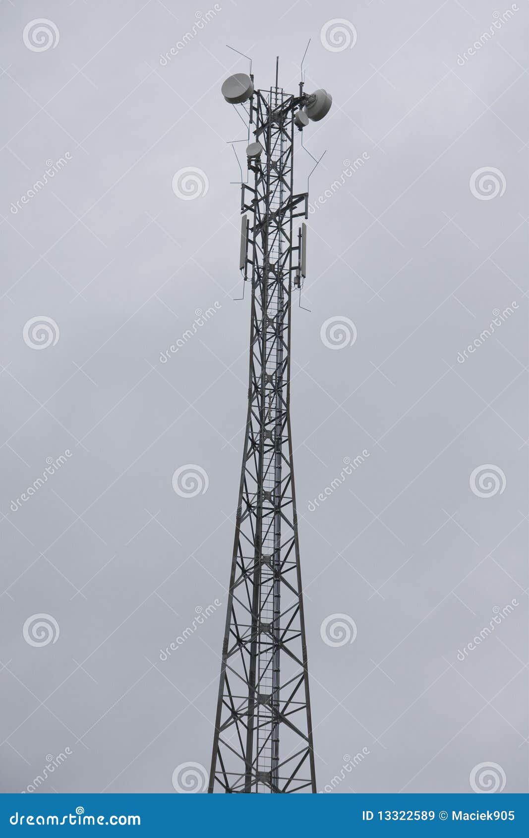 High transmitter tower stock image. Image of contact - 13322589