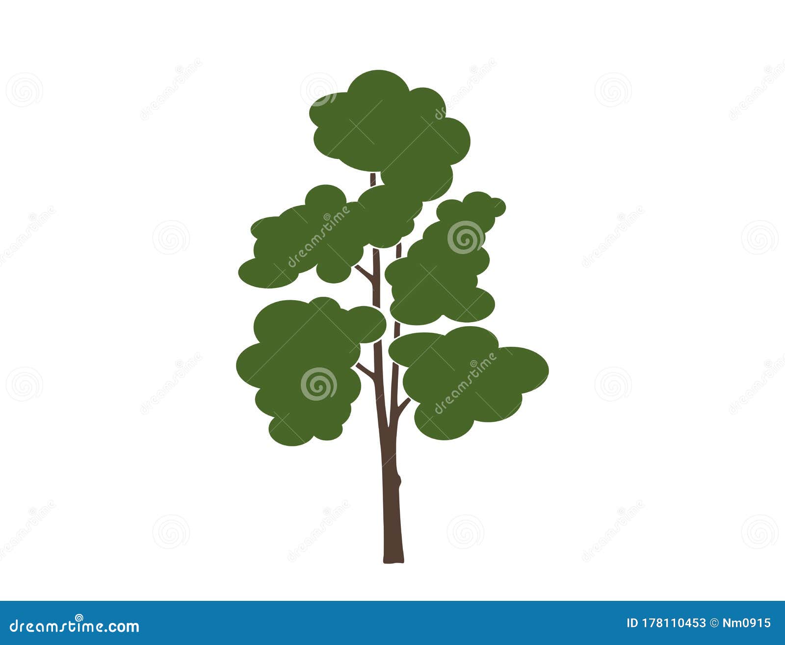 High Tree Icon. Nature and Outdoor Design Element Stock Vector ...