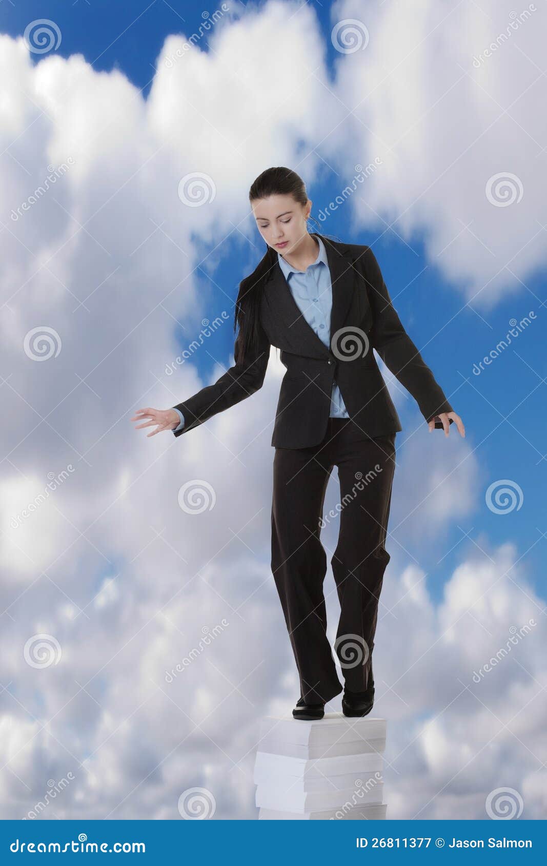 High up into the sky stock image. Image of suit, girl - 26811377
