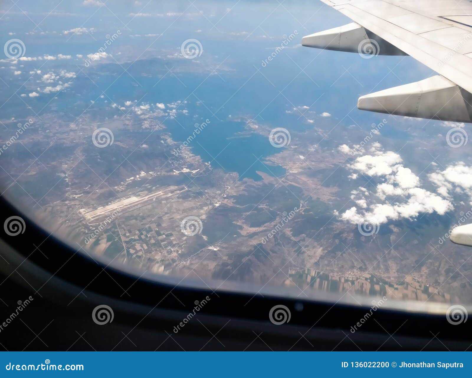 High up in the sky stock photo. Image of plane, view - 136022200