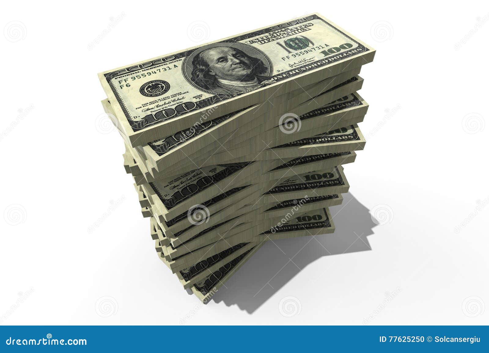 High us dollar bill stack stock illustration. Illustration of ...