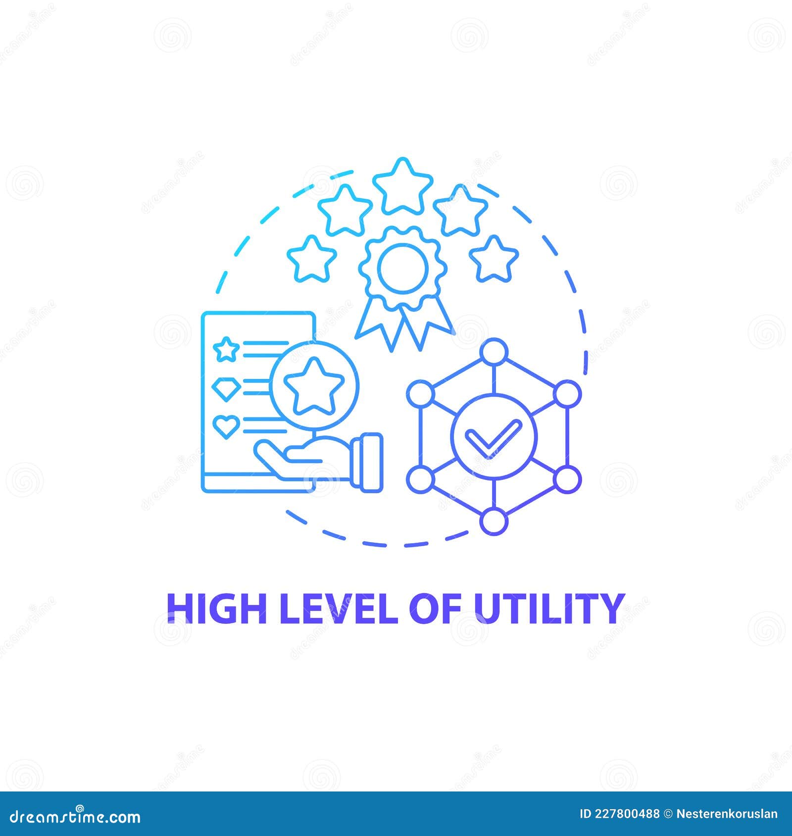 High Utility Level Concept Icon Stock Vector - Illustration of design ...