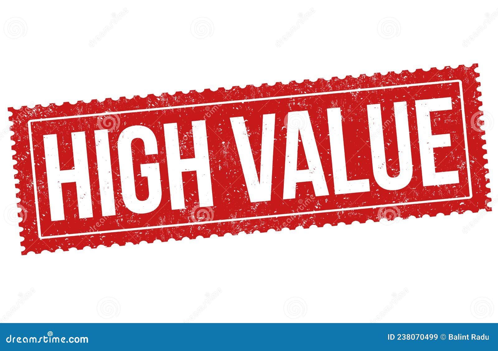 High Value Grunge Rubber Stamp Stock Vector - Illustration of emblem ...