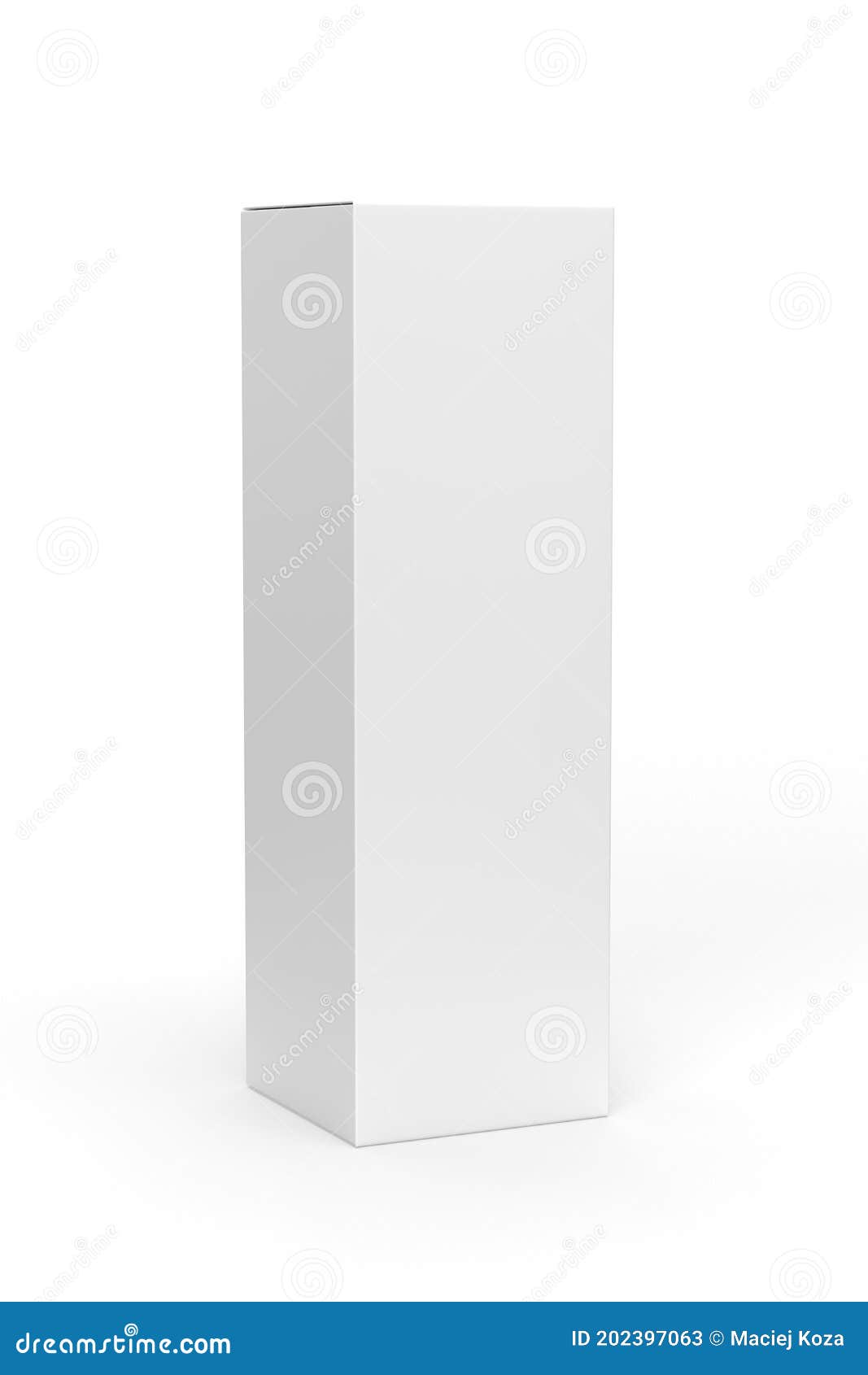 High Vertical Carton Mockup - Alcohol Packaging Mockup - Isolated On ...