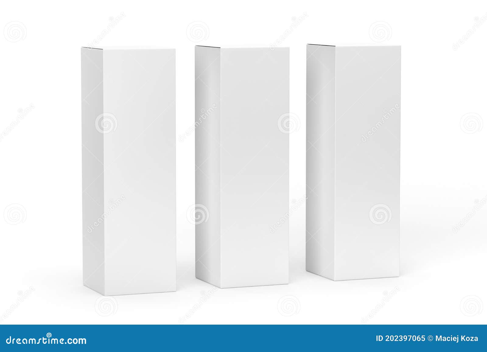 High Vertical Carton Mockup - Alcohol Packaging Mockup - Isolated On ...